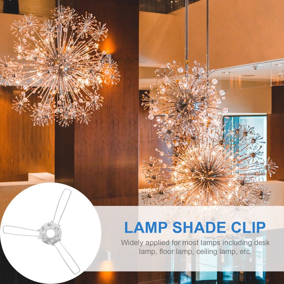 20 Pcs Lamp Retaining Spring Clasp Lampshade Replacement Bracket Clip ...