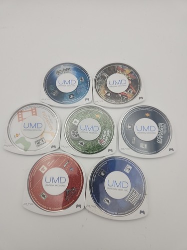 PSP Sony Playstation Portable Video Game UMD Lot of 7 Disc Only tested ...