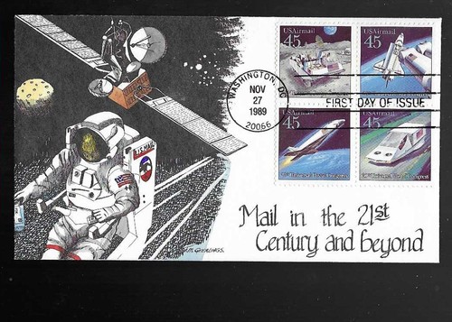 US FDC FIRST DAY COVERS FUTURE MAIL 1989 COMBO HAND PAINTED BY ...