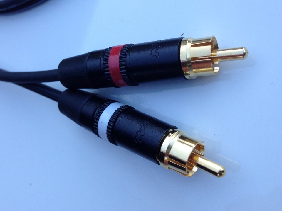 5FT Mogami with Neutrik Rean Gold Phono RCA Cable Red - White Color ...