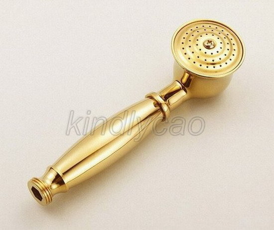 Gold Color Brass Bathroom Handheld Shower Head with 1.5m Shower Hose ...