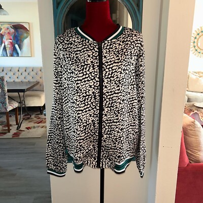 Leopard Print Light Silky Jacket XL NWOT! | eBay