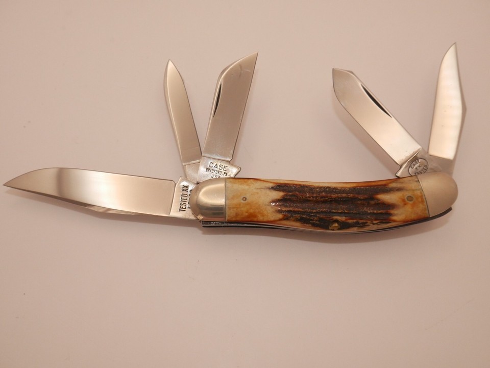 Case Classic 55039 Sowbelly 1993 Awesome Fat Stag OV Shield Blade Etch ...