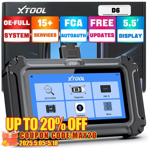2025 Newest XTOOL D6 OBD2 Scanner Engine ABS SRS Code Reader Car ...