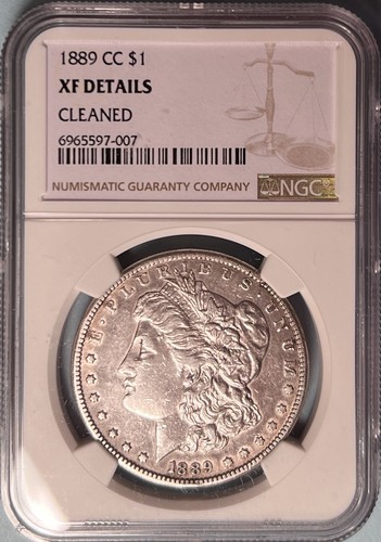 1889-CC Morgan Dollar Key NGC XF Details, Cleaned — 350,000 Made ...