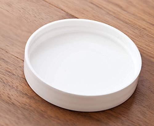 Clear Glass Straight Sided Jar With White Smooth Lined Lids 1 Oz / 30 ...