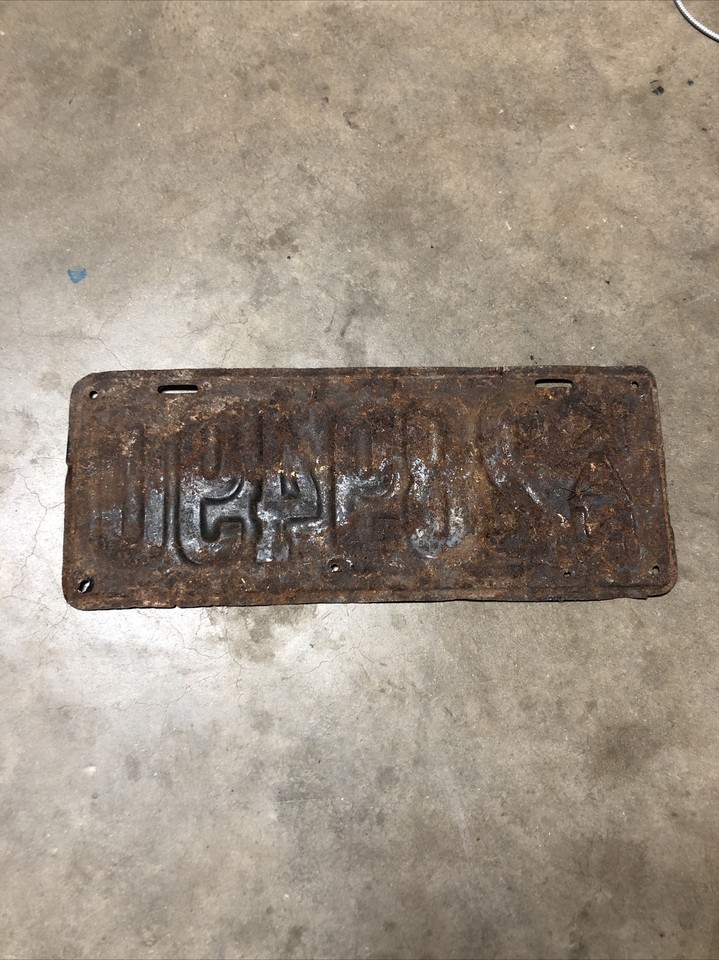 Vintage 1920 Kansas License Plate #289490 | eBay