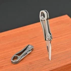 Titanium Mini Keychain Folding Knife Letter Opener Tool Outdoor EDC ...