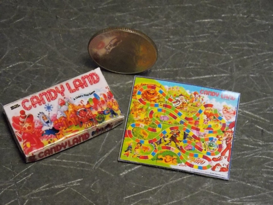 Dollhouse Miniature CANDY LAND Board Game Toys 1:12 in scale A41 Dollys ...