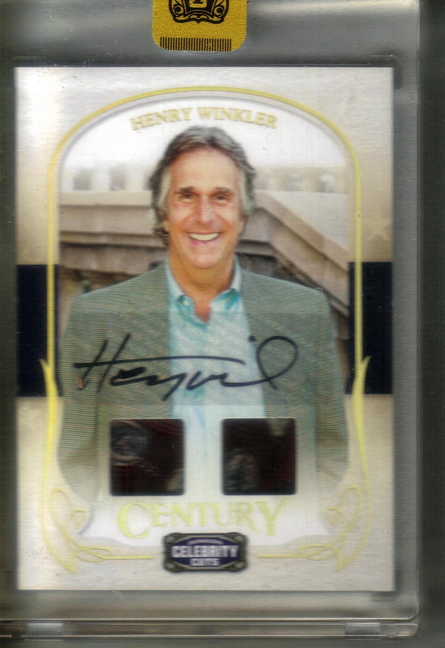 2008 DONRUSS CELEBRITY CUTS - AUTO/MATERIALS - HENRY WINKLER "THE FONZ ...