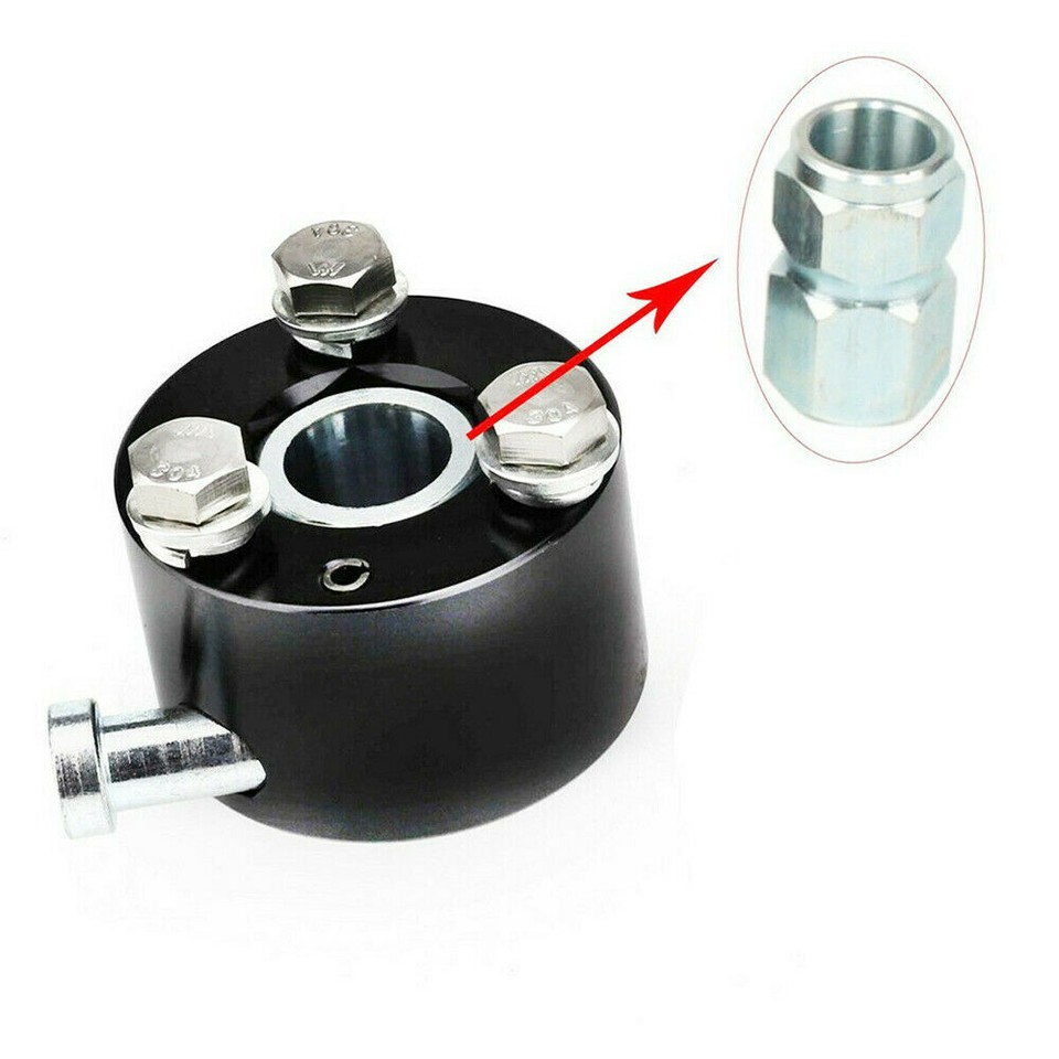 Black Steering Wheel Quick Release Disconnect Hub 3/4" Shaft Size For ...