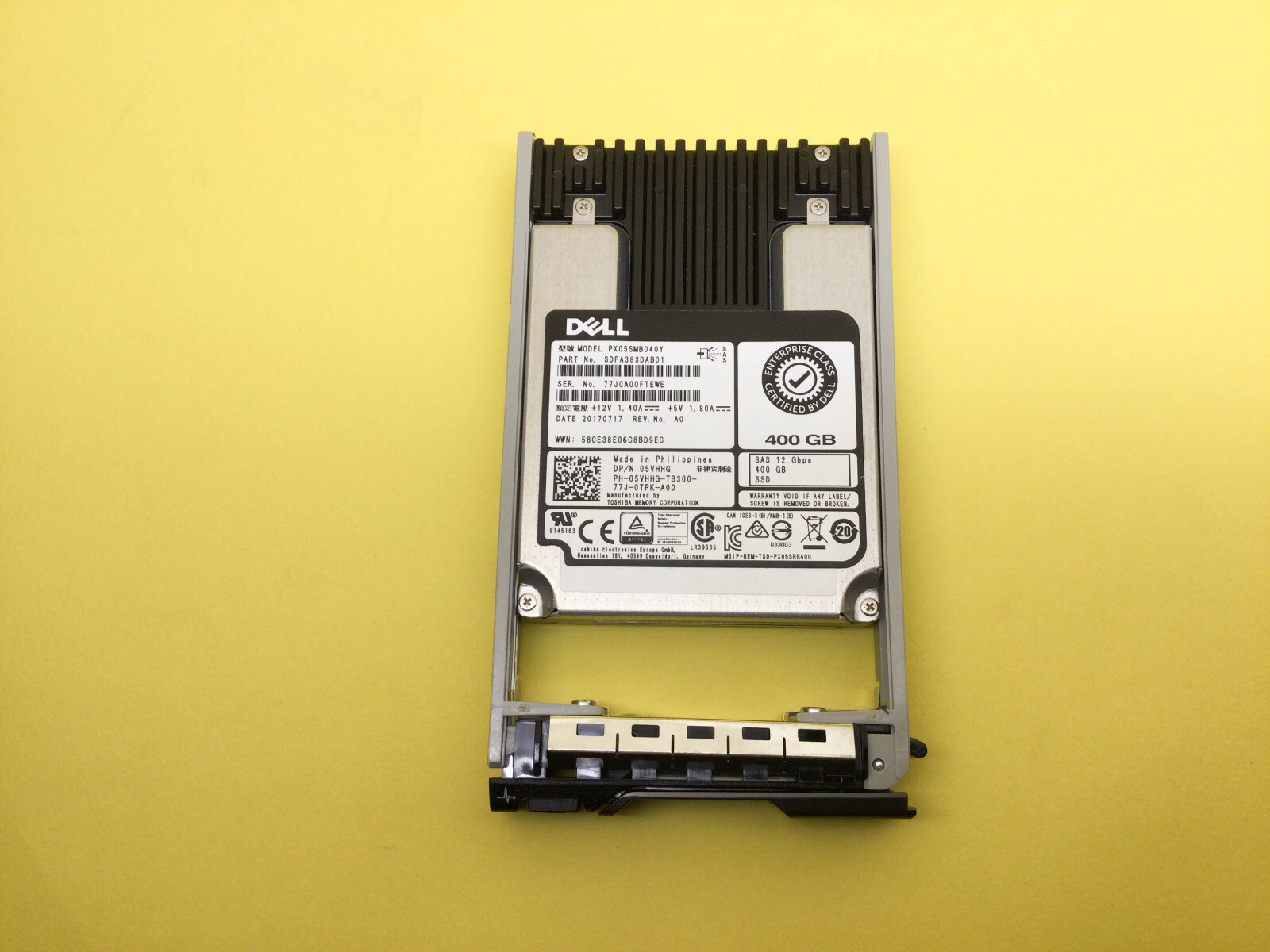 5VHHG Dell 400GB SAS 12Gb/s Write Intensive 512n 2.5'' SSD PX05SMB040Y ...