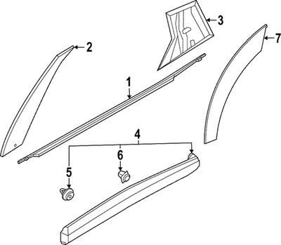 Genuine Nissan Belt Molding 82820-5MP0A | eBay