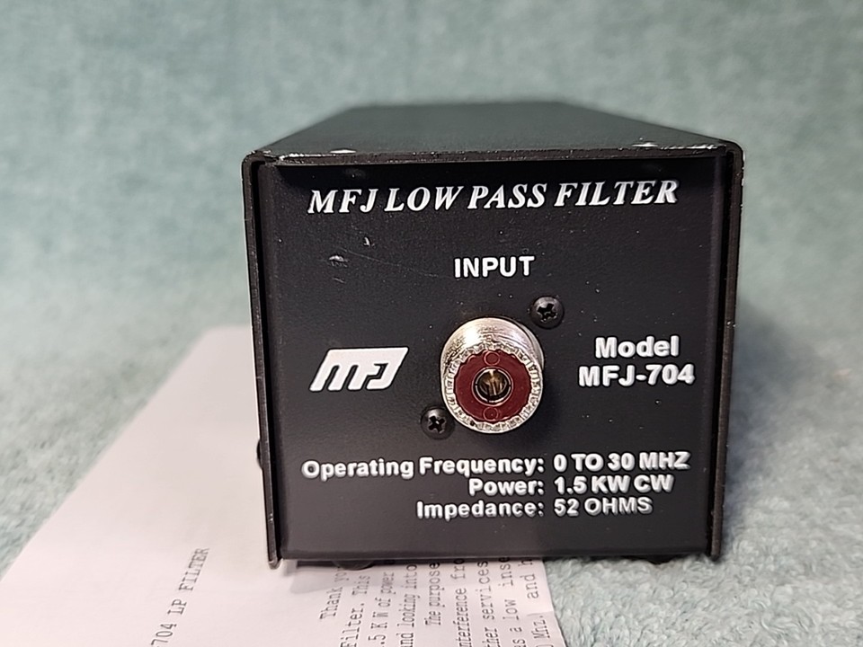 🔥 MFJ-704 LOW PASS FILTER + INSTRUCTIONS FOR HF HAM RADIO CB 1.8-30 Mhz ...