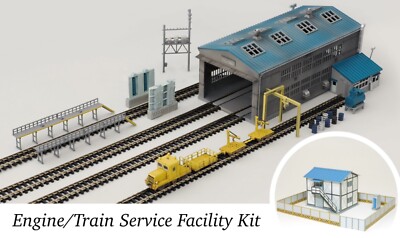 N Scale Greenmax Engine/Train Service Facility Kit Locomotive Depot ...