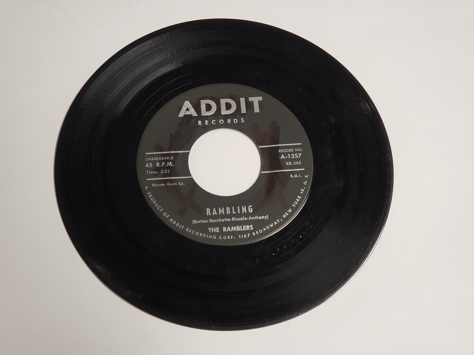 Vtg 1960 45 THE RAMBLERS Devil Train, Rambling - ADDIT Records | eBay