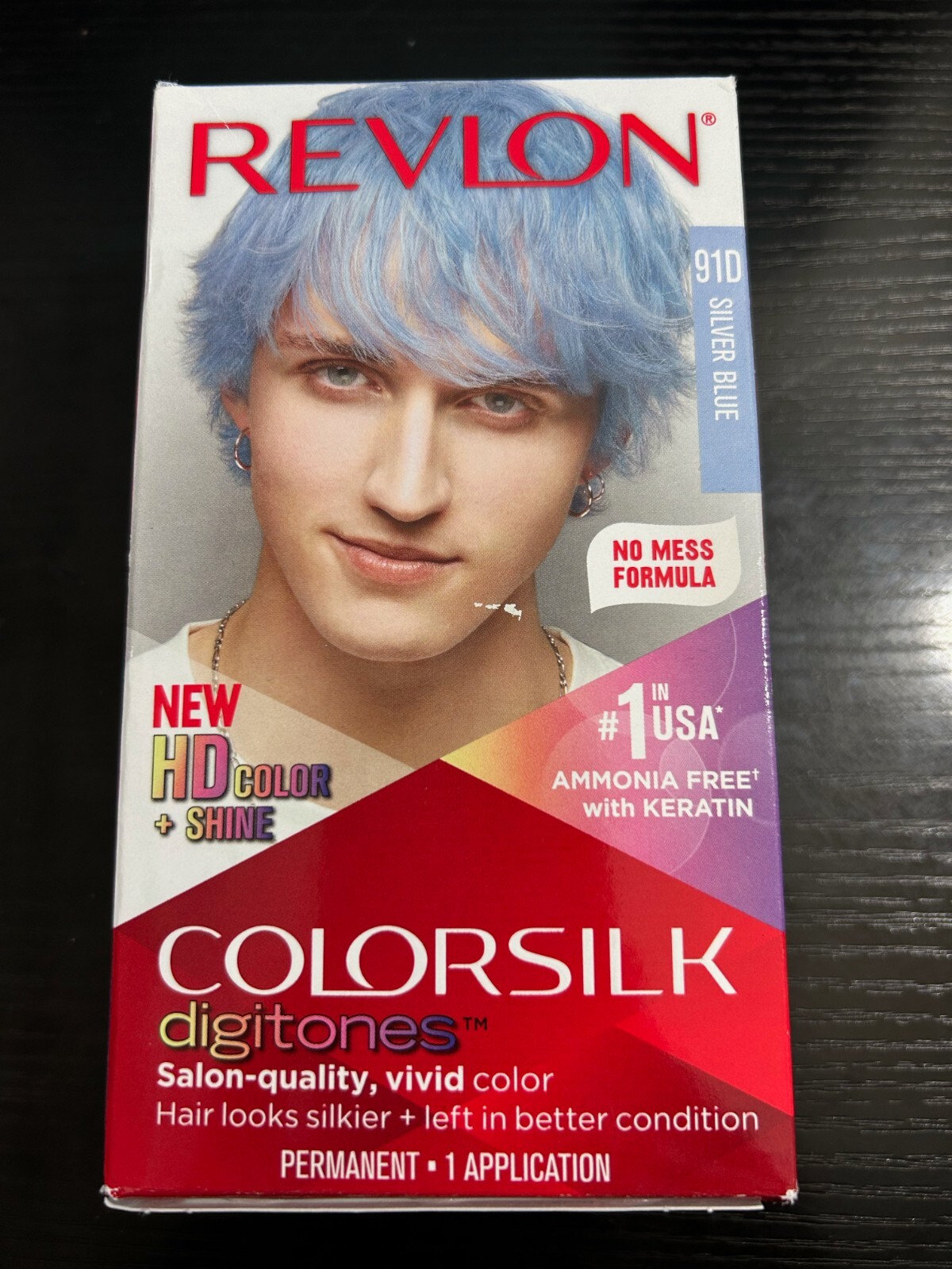 NIB Revlon Colorsilk Digitones 91D Silver Blue Hair Color | eBay