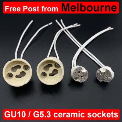 MR16 12V GU10 230V LED DOWNLIGHT G5.3 LAMP HOLDER SOCKET CONNECTOR ...