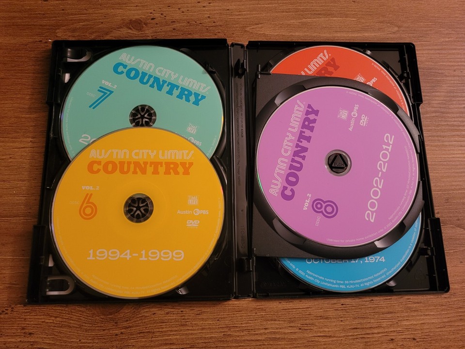 Austin City Limits Country Music DVD 10-Disc Set, Time Life 2021 Live ...