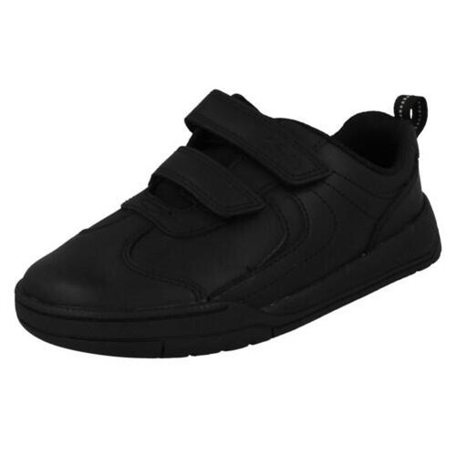 Garçons Clarks Cuir École Chaussures Crochet et Boucle Fermoir Kickers ...