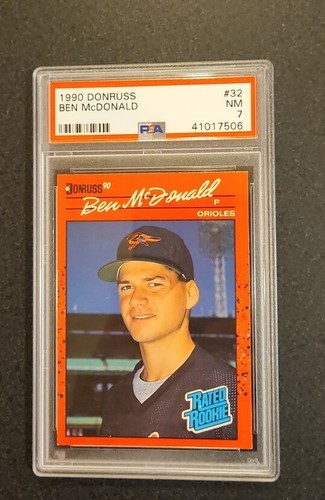 1990 Donruss *MISPRINT ERROR CARD * Ben McDonald Rated ROOKIE Card #32 ...