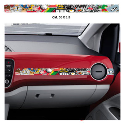 sticker bomb dashboard adesivi stampati su pvc cruscotto print pvc 1PZ ...