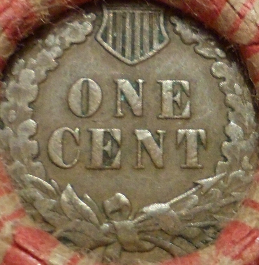Estate Mixed Wheat & Indian Cent Roll with Denver D Barber Dime ...