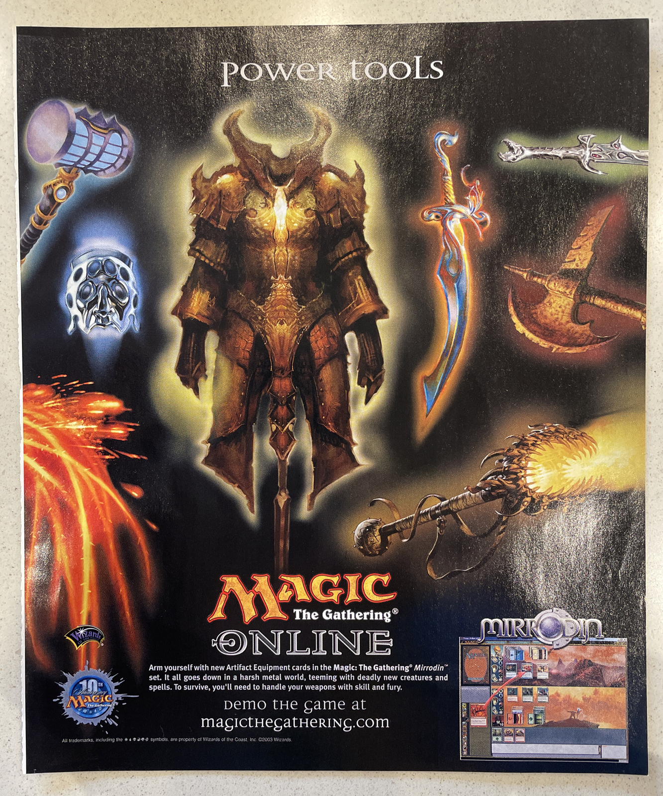 Magic The Gathering Online Print Ad Game 2003 MMORPG RPG WOTC MTG Power ...