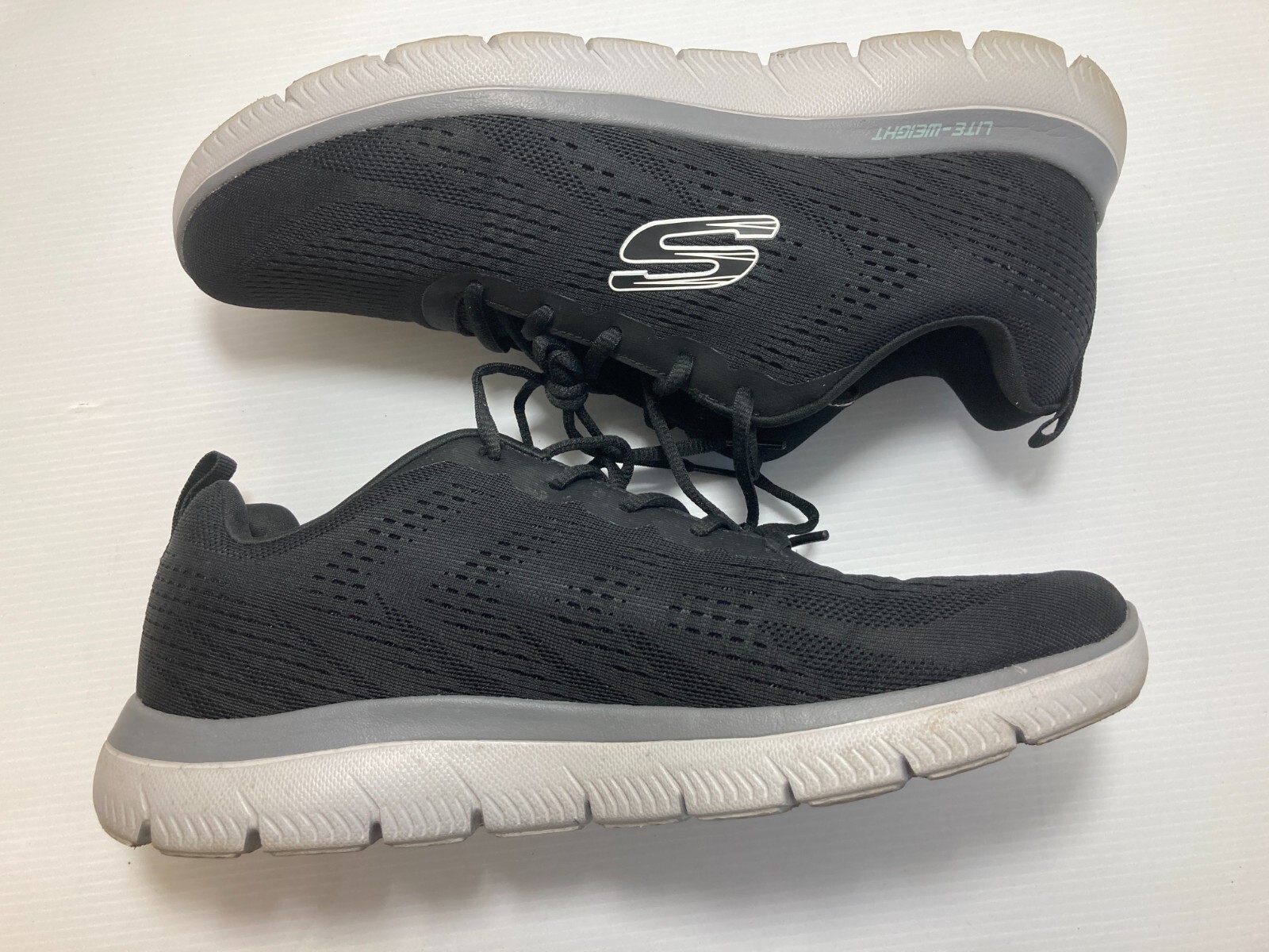 Skechers Men's Summits Memory Foam Breathable Light Walking Shoe Black ...