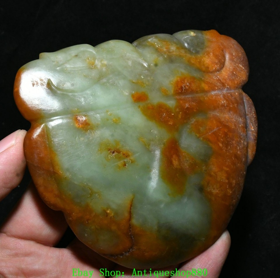 4.1''Hongshan Culture Natural Hetian Jade People Person Face Mask ...