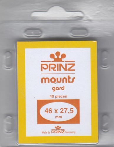 Prinz Stamp Mounts 46x27.5 mm Black Archival Holders 40 Long Term High ...