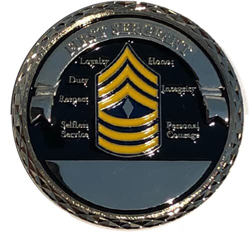 United States Army First Sergeant E8 Rank Soldier for Life Challenge ...