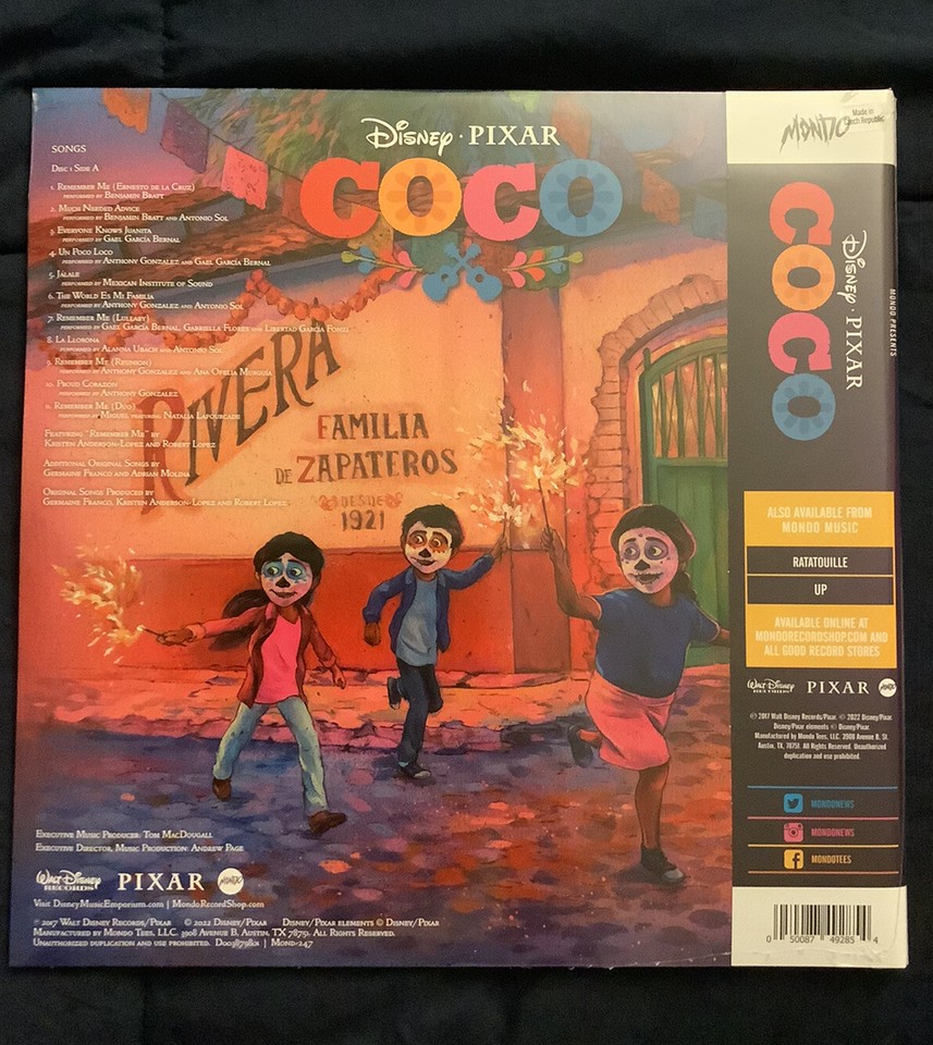 Disney Pixar Coco Soundtrack Mondo Exclusive 2x LP Vinyl New Sealed In ...