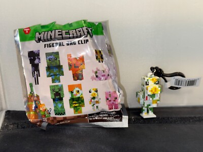 Monogram Minecraft Video Game Chicken 3D Figural Bag Clip Keychain ...