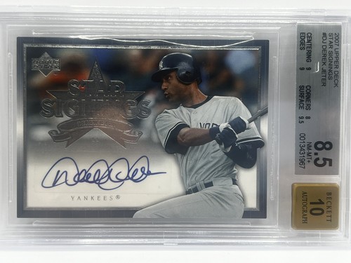 DEREK JETER 2007 Upper Deck Star Signings SS-DJ BGS 8.5 Auto Autograph ...