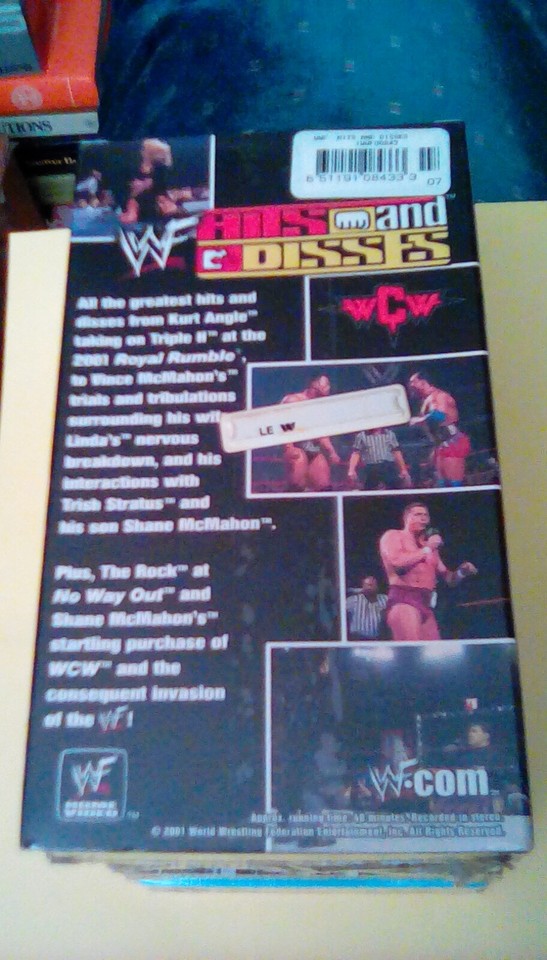 Hits and Disses WWF 2001 VHS wrestling Triple H Kurt Angle Trish ...