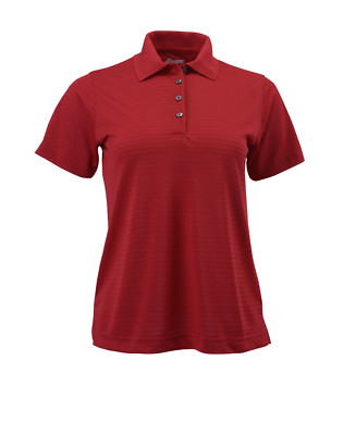 Paragon - 141 Lady Shadow Tone-On-Tone Stripe Polo Women's Red Shirt ...