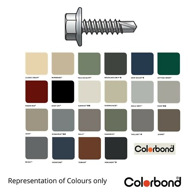 12g-14x20mm Hex Head Metal Pool Fencing, cladding Screw - Colorbond ...