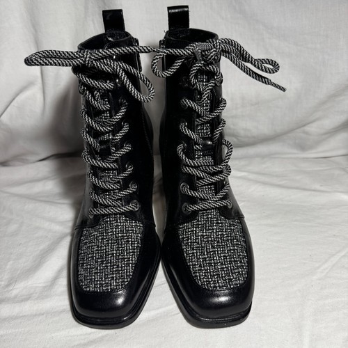 Antonio Melani Tony Lace Up & Zip Ankle Boots Black Women Size 7 M | eBay