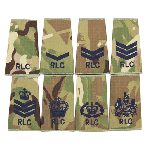 RLC ROYAL LOGISTICS CORP BRITISH ARMY MTP MULTICAM PCS KINGS CROWN RANK ...