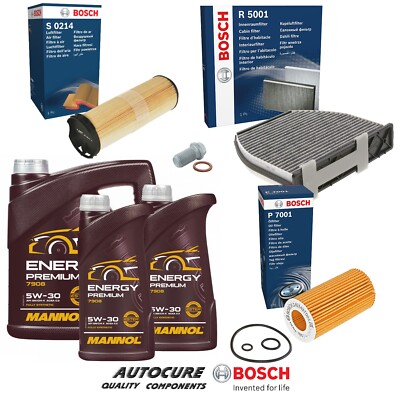 FOR MERCEDES C220 2.1 CDI MK3 W204 2007- 2011 BOSCH FILTER SERVICE KIT ...