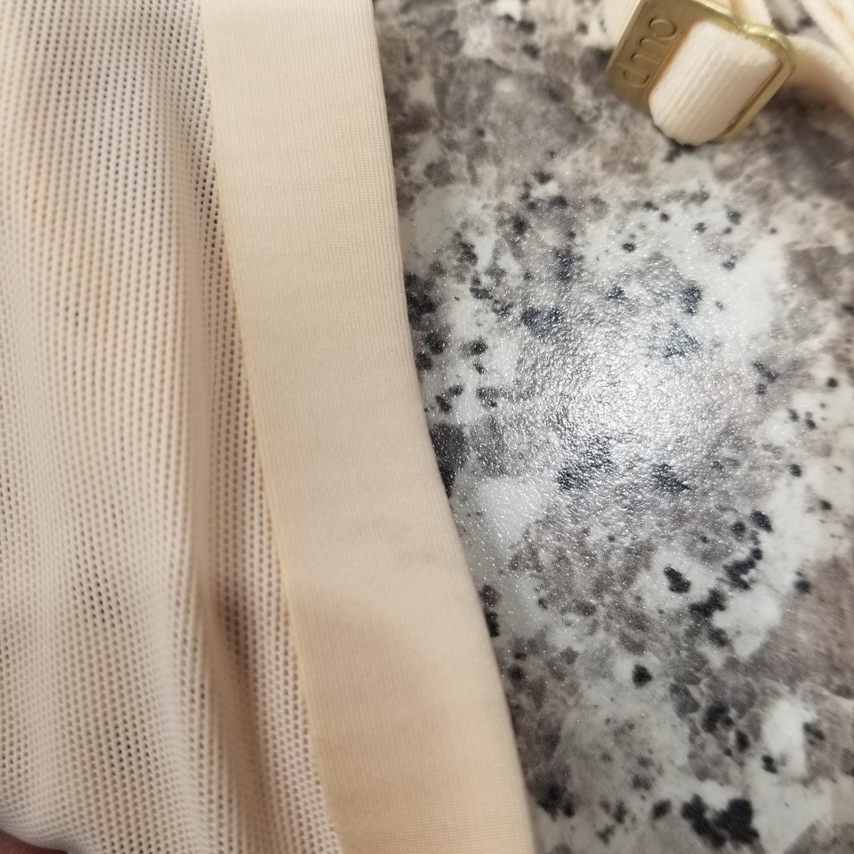 NWT Cuup Bra The Demi Mesh Blush Sz 34F ** Color Imperfections See ...