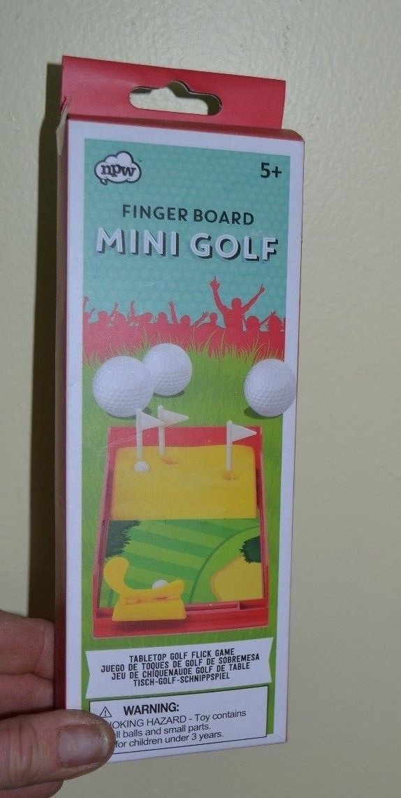 Finger Board Games -Mini Golf - Desktop Game - Portable Play NIB Ages 5 ...