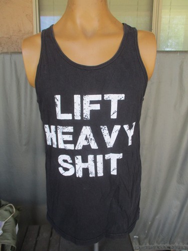 Vtg GRUNT STYLE Tank Top, LIFT HEAVY S**T, ACAL OUT RUN THIS | eBay