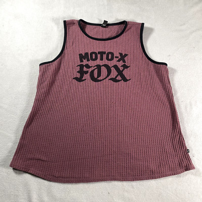 Fox Tank Top Womens Extra Large Pink Sleeveless Shirt Top Motorcross ...