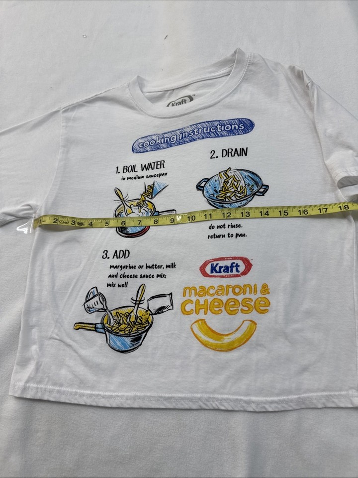Kraft Macaroni & Cheese Graphic Crop T-Shirt Medium Cooking ...