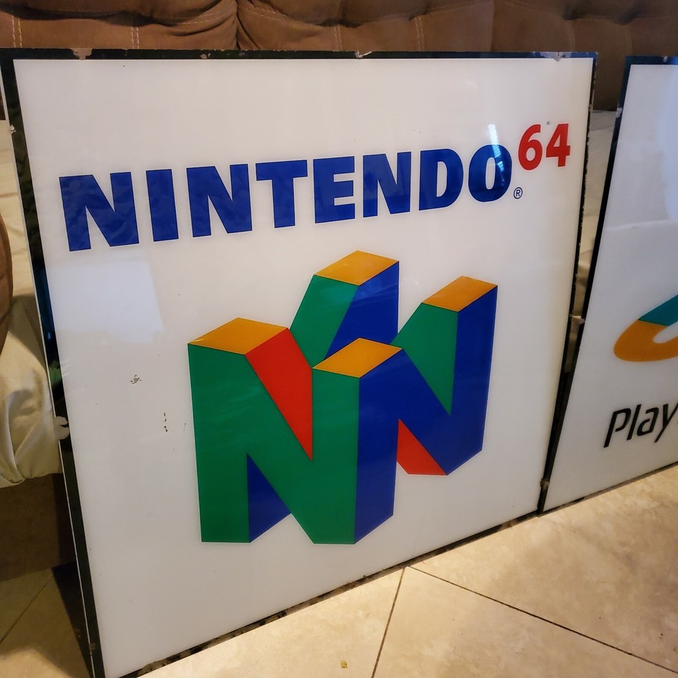 Nintendo 64 N64 Playstation Store Display Sign Retail Kiosk Signage ...