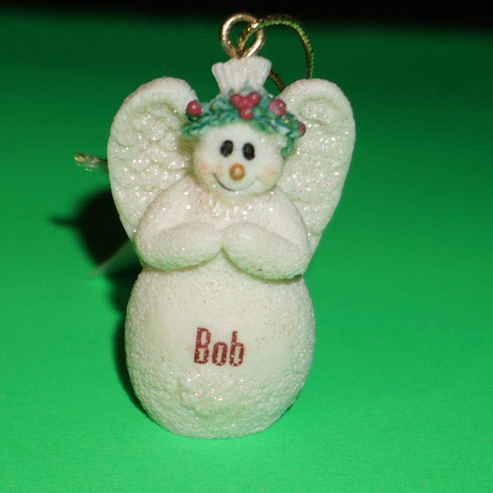 Snowman Angel Christmas Ornament Snowangel Sparkle Ganz Pre-Printed ...