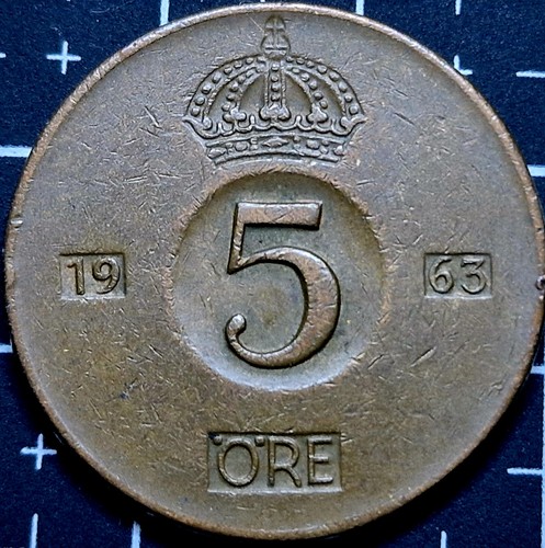 Sweden 1963 Circulated 5 Ore Coin Gustav IV King Issue | eBay