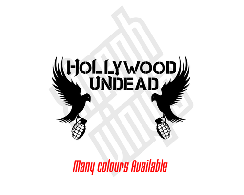 Hollywood Undead vinyl sticker decal car cd logo dove grenade window ...